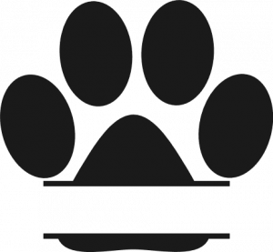 paw split text frame, dog free svg file - SVG Heart