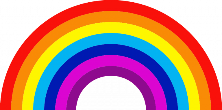 rainbow, kids, decoration free svg file clipart image - SVG Heart