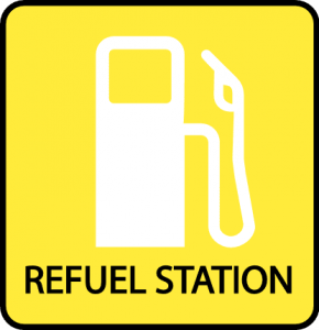 refuel station, road sign free svg file - SVG Heart