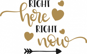 right here right now, hearts, arrow, inspirational free svg file - SVG ...