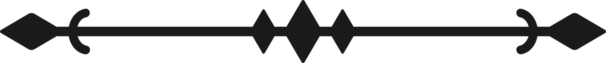 Ornamental Text Line Divider Black and White Free SVG File - SVG Heart