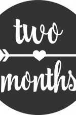 two months, baby milestone, heart with arrow free svg file - SVG Heart