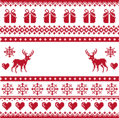 ugly sweater, pixel design, christmas free svg file - SVG Heart