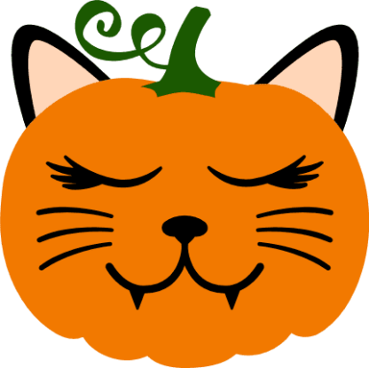 vampire pumpkin cat, halloween free svg file - SVG Heart