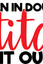 when in doubt stitch it out, needle, sewing free svg file - SVG Heart