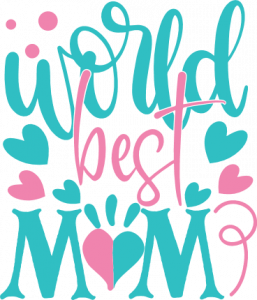 world best mom, mother's day free svg file - SVG Heart