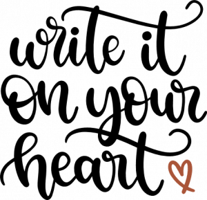 write it on your heart, encouragement free svg file - SVG Heart