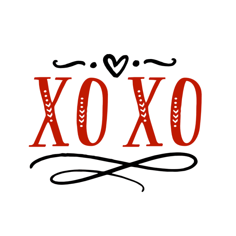Xoxo, Valentine's Day Free Svg File - SVG Heart