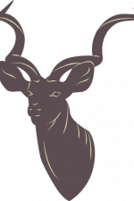 greater kudu head, african wild animal free svg file clipart - SVG Heart