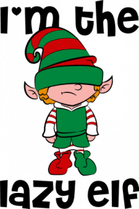 i'm the lazy elf, funny christmas, t-shirt design, free svg file - SVG ...