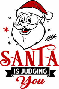 santa is judging you, funny, christmas, holiday free svg file - SVG Heart