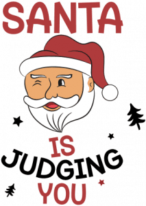santa is judging you, funny, christmas, holiday free svg file - SVG Heart