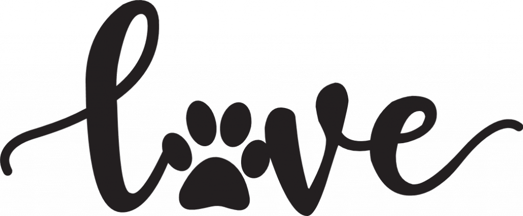 love sign, pet paw print free svg file - SVG Heart
