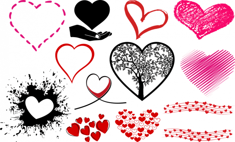 heart bundle free svg files and clipart images - SVG Heart