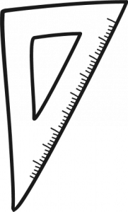 triangle ruler clipart, school supplies free svg file image - SVG Heart