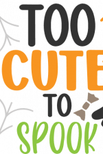 too cute to spook, halloween free svg file - SVG Heart