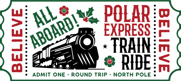 polar express train ride, christmas ticket - free svg file for members ...