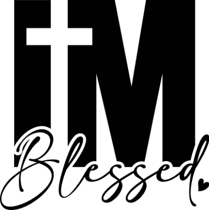 I'M blessed, christian, religious - free svg file for members - SVG Heart