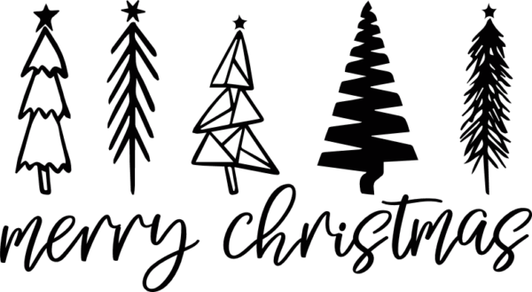 merry christmas sign and christmas trees free svg files - SVG Heart
