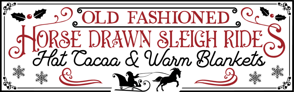 old fashioned horse drawn sleigh rides - free svg file for members ...