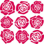 rose flower blooms bundle free svg files - SVG Heart