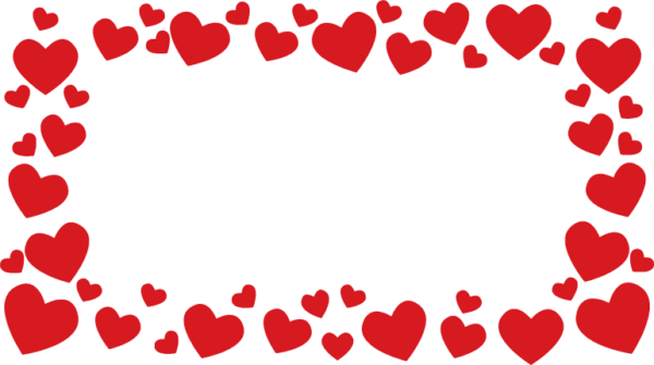 frame made of hearts, valentines day free svg file clipart image - SVG ...