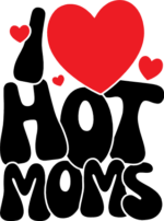 I love hot moms, funny mothers day - free svg file for members - SVG Heart
