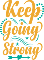 Keep going, strong, motivational quotes free svg file - SVG Heart