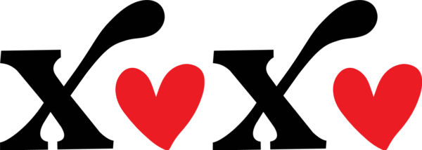 XOXO hearts, valentines day - free svg file for members - SVG Heart