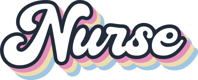 Nurse sign, stacked text, retro tshirt design for nurse - free svg file ...