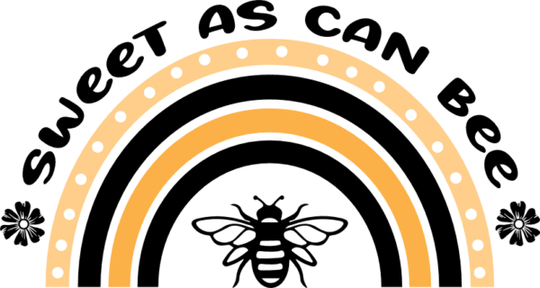 Sweet as can bee, funny honey bee quotes, rainbow clipart - free svg ...