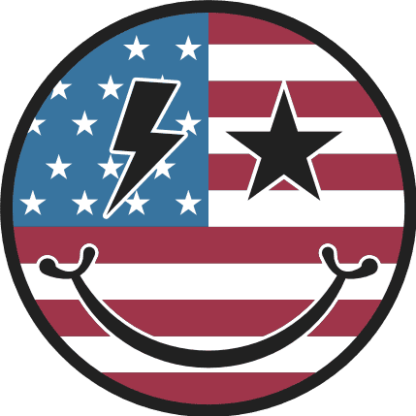 American flag smiley face, USA colors, 4th July t-shirt design - free ...