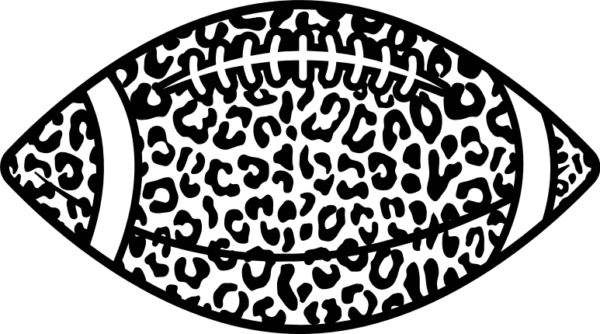 Leopard skin design, American football ball clipart image - free svg ...