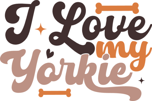 I love my yorkie, dogs lover quotes - free svg file for members - SVG Heart