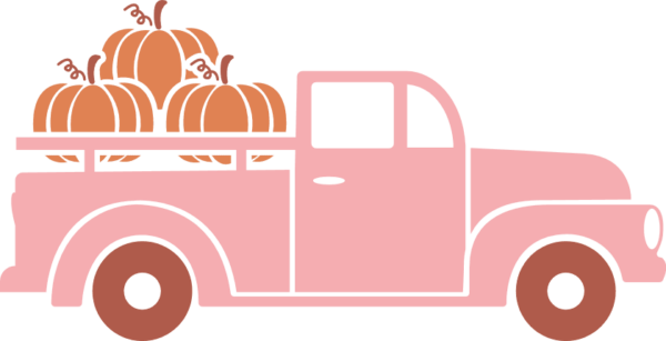 Truck loaded with pumpkins clipart image - free svg file for members ...