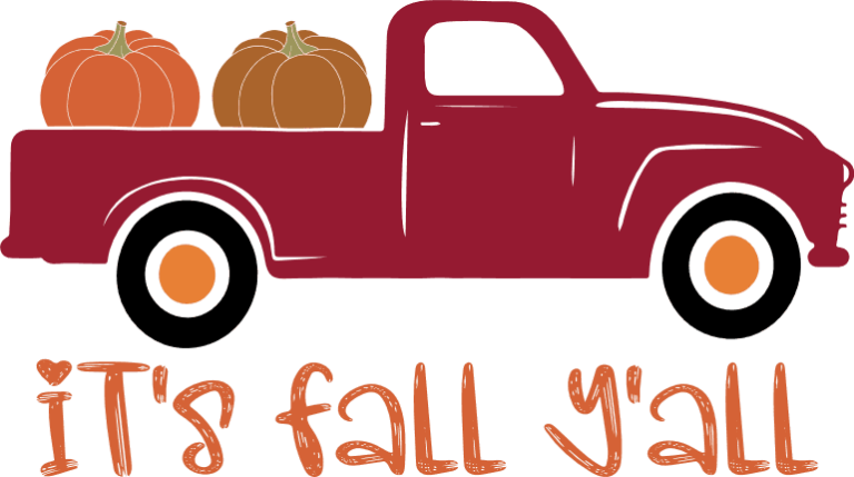 Its fall yall, truck loaded with pumpkin, tshirt design - free svg file ...