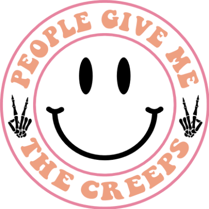 People give me the creeps, smiley emoji, Halloween tshirt design - free ...