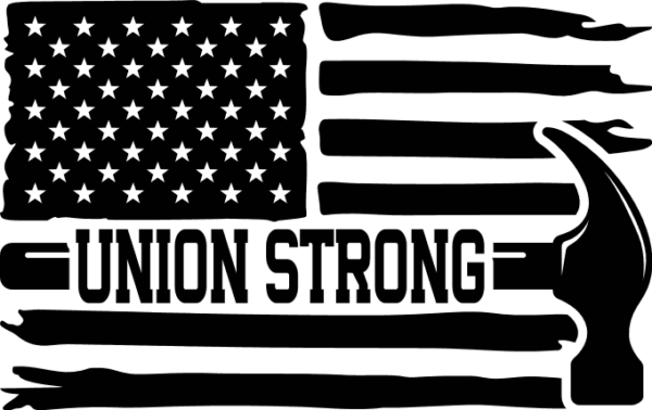Union strong, distressed USA flag, hammer, labor day design - free svg ...