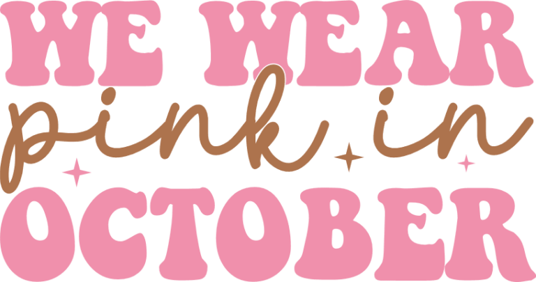 We wear pink in October, breast cancer awareness hoodie design - free ...