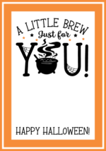 A little brew just for you, Happy Halloween gift card - free svg file ...