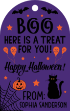 Boo, here is a treat for you, Happy Halloween from, editable name gift ...