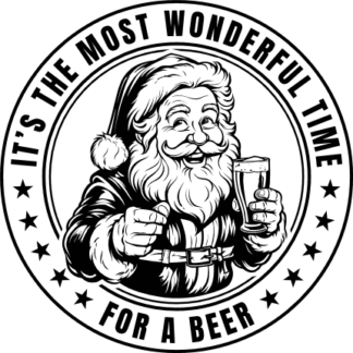 It's the most wonderful time for a beer, Santa, Funny Christmas tshirt ...