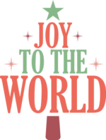 Joy to the world, Christmas tree made of words - free svg file for ...