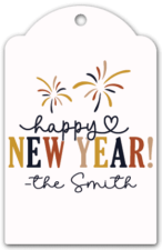 Happy new year, Editable name gift tag design - free svg file for ...