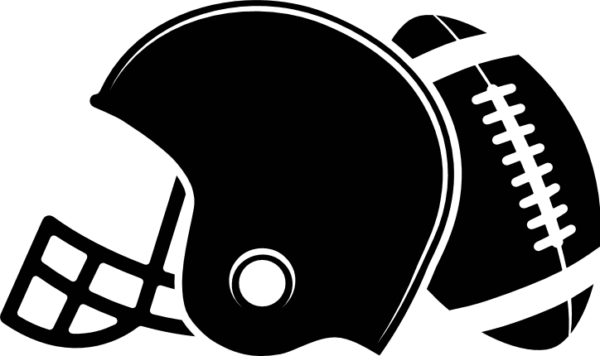 American football ball and helmet silhouette - free svg file for ...