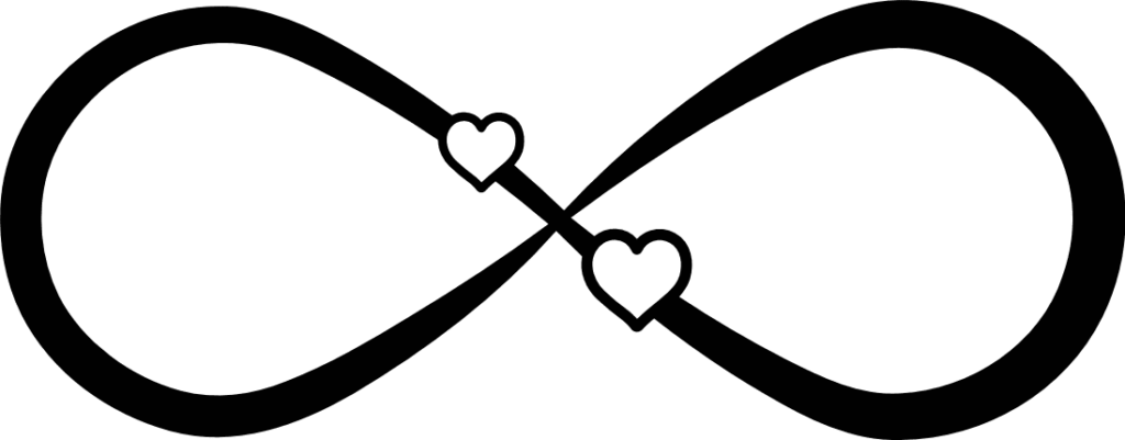 Infinity symbol and hearts free svg file for members, clipart image ...