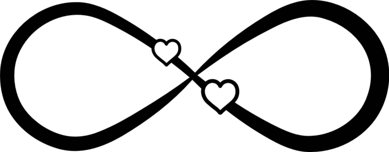 Infinity symbol and hearts free svg file for members, clipart image ...