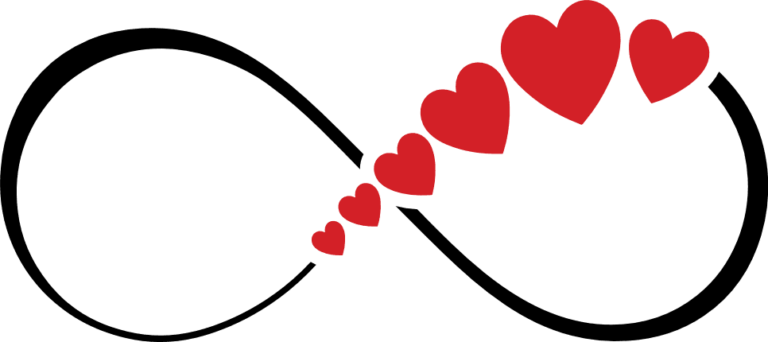 Infinite symbol with hearts free svg file for members, Valentines day ...
