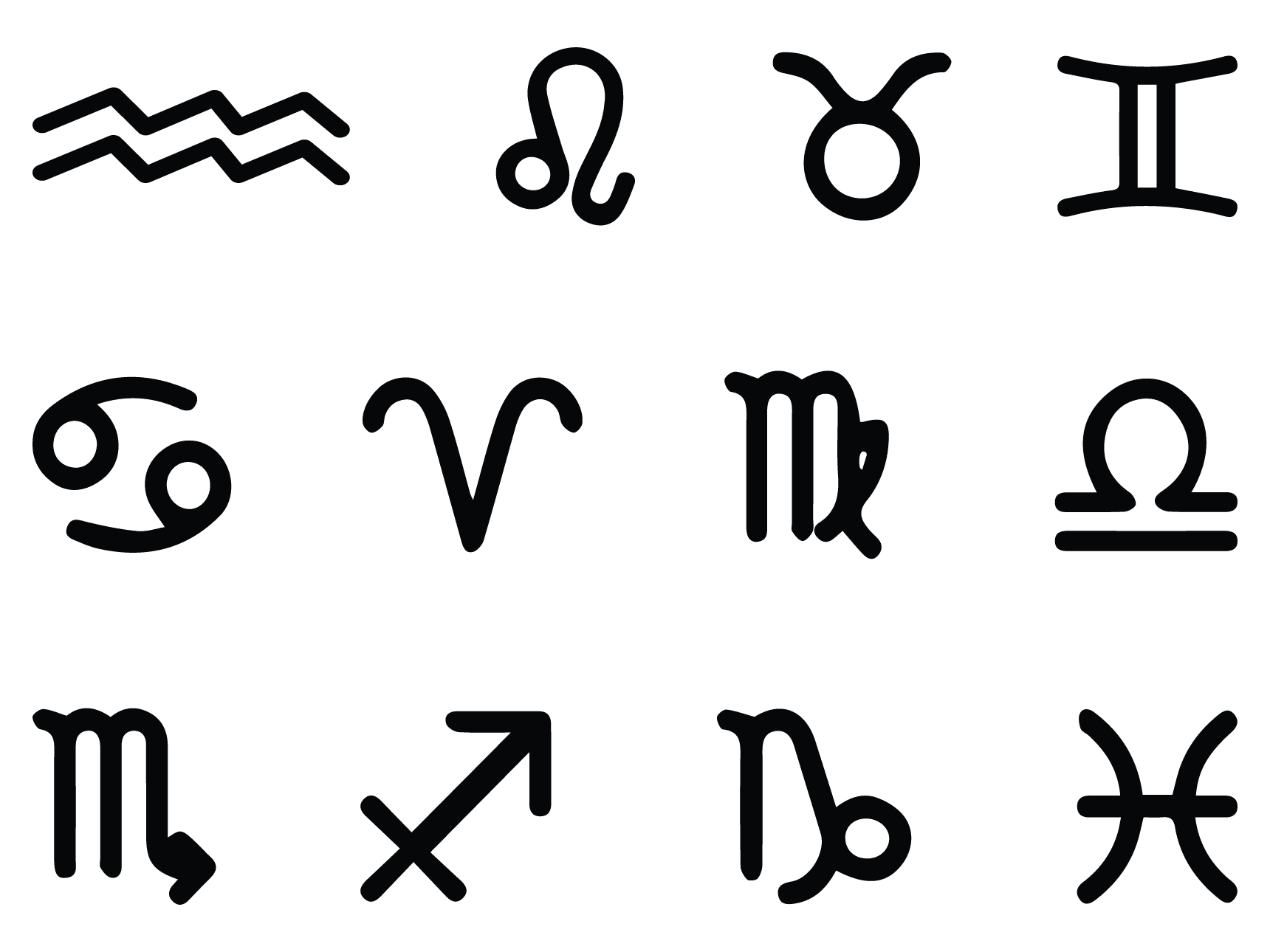 Zodiac Symbols Svg Bundle Free Svg File For Members Horoscope Signs