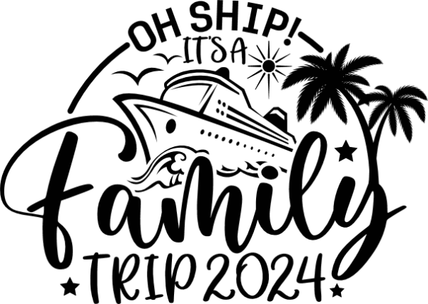 Oh ship, it's a family trip 2024 free svg file for members, Nautical t ...